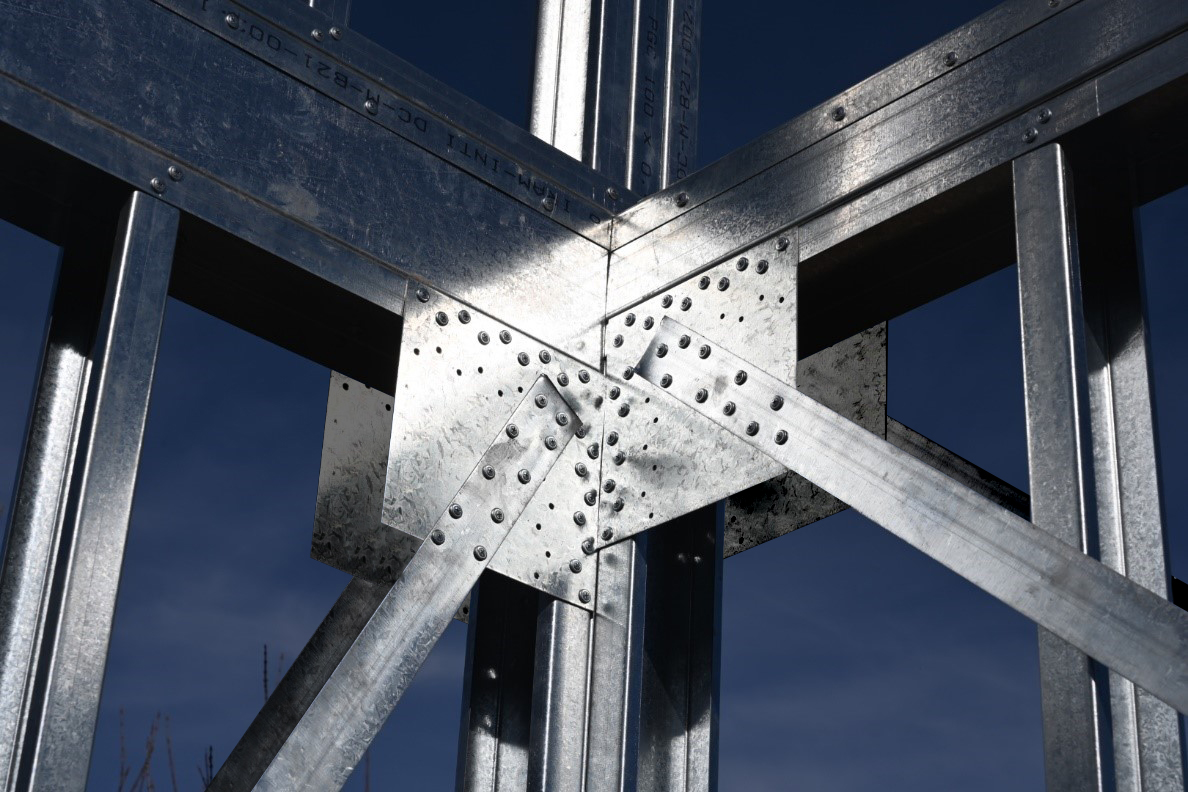 Detalles De Arriostramiento De Techo Tipo T Marco De Estructura De
